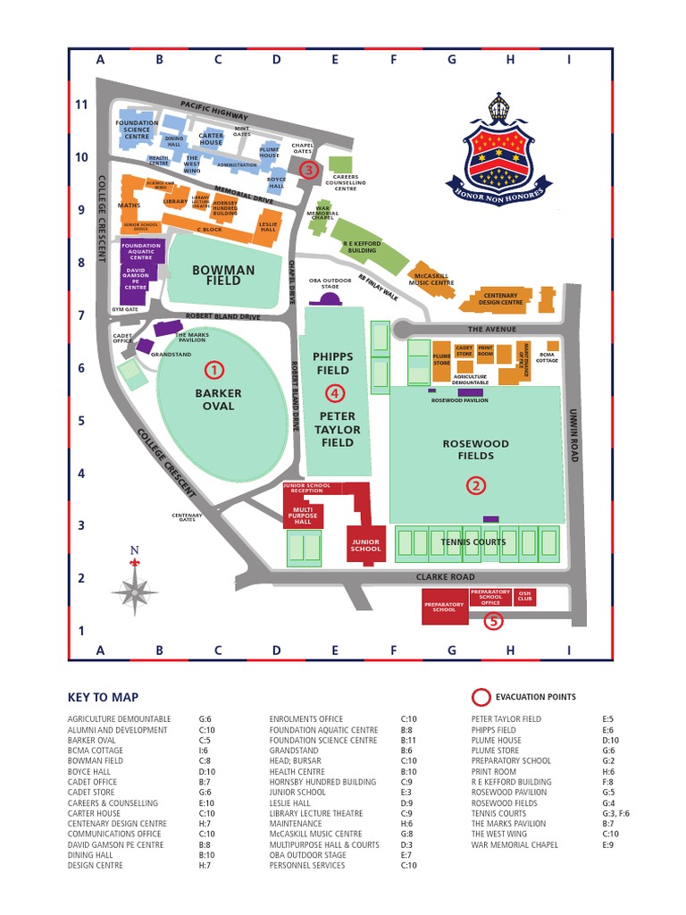 Barker College Campus Map Overview | PDF | Buildings And Structures