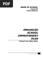 Enhanced School Improvement Plan (ESIP) Checklist On Content and Format ...