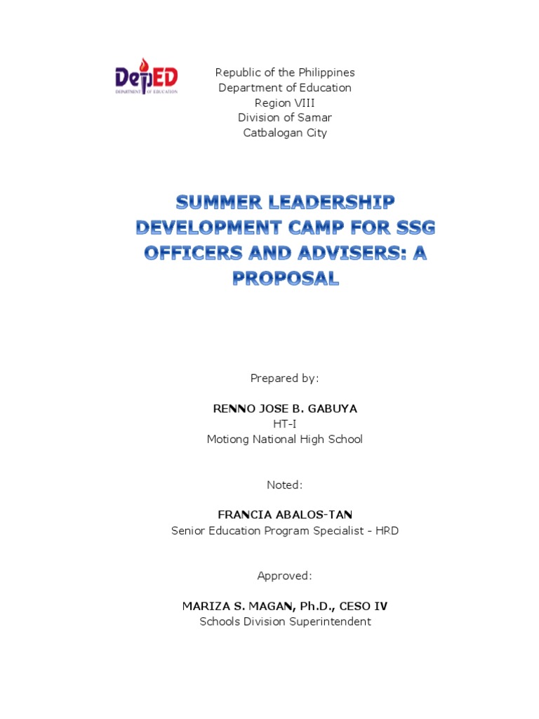 Summer Leadership Program | PDF | Goal | Leadership