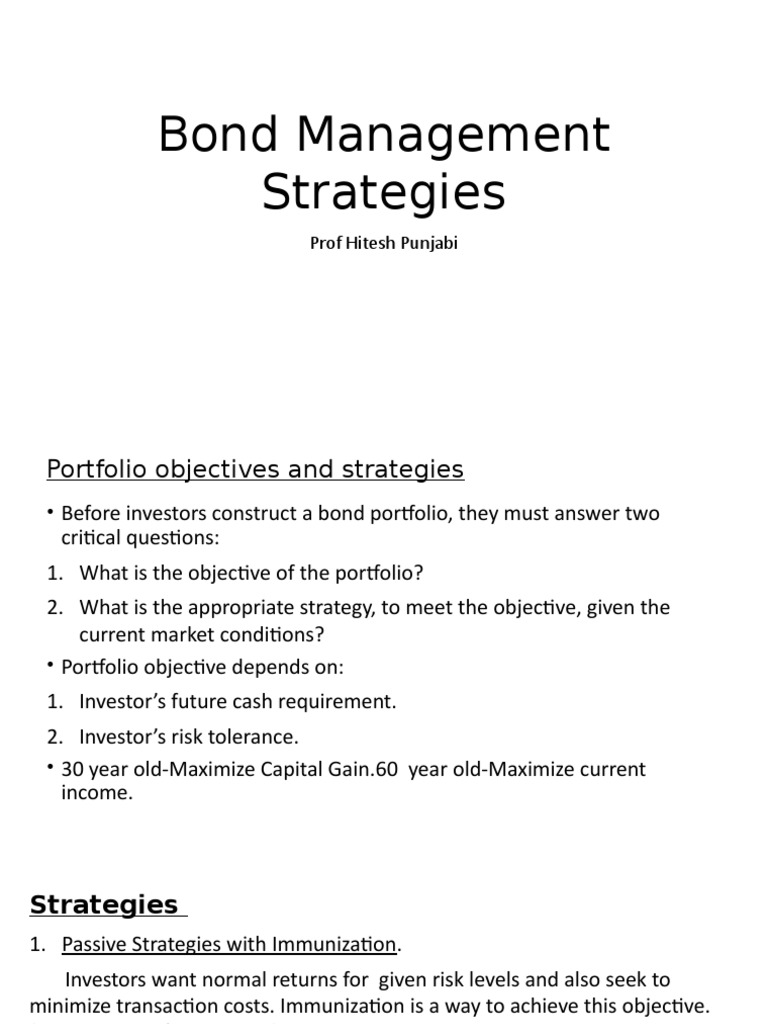 Bond Management Strategies | PDF | Yield Curve | Bonds (Finance)