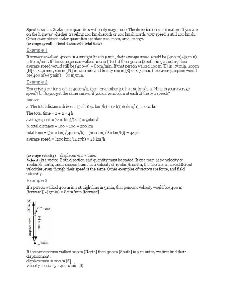 Speed Velocity | PDF | Acceleration | Speed