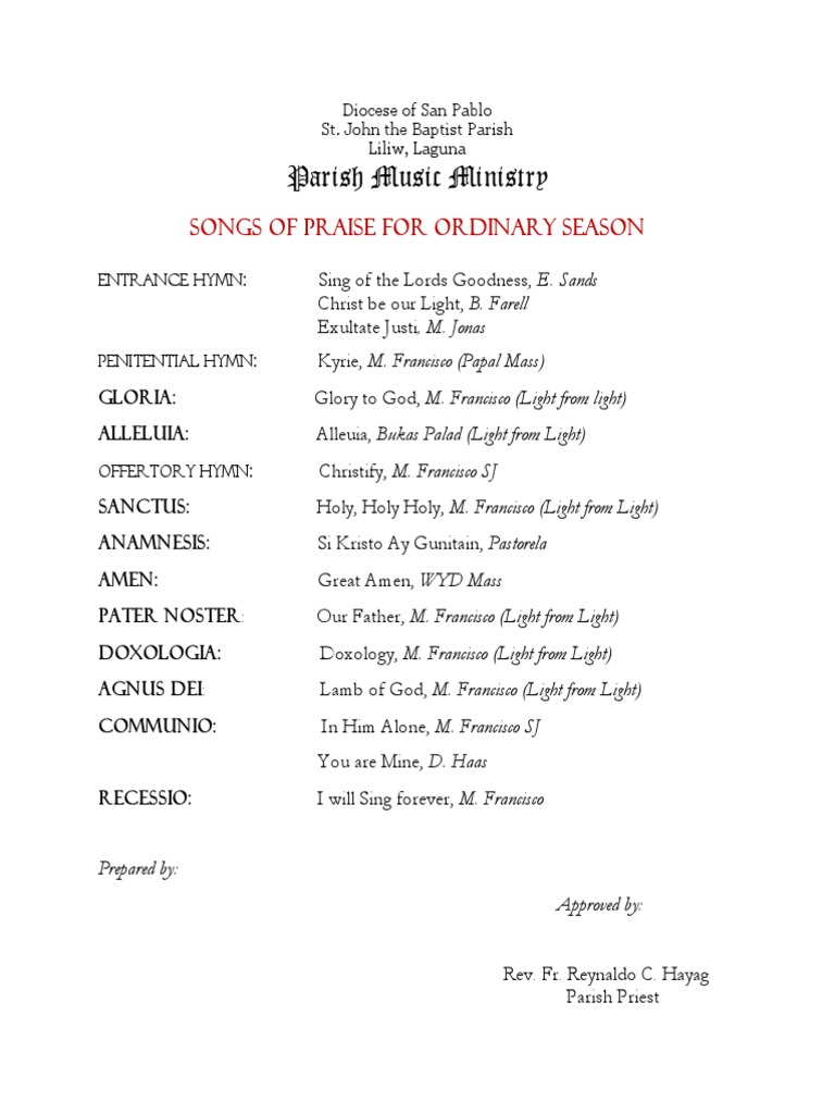 Ordinary Season English Mass | PDF | Mass (Liturgy) | Catholic Liturgy