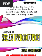 Math 7 Module | PDF | Set (Mathematics) | Teaching Mathematics