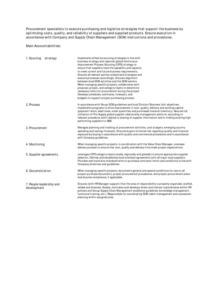 Procurement & Logistic | PDF | Procurement | Supply Chain