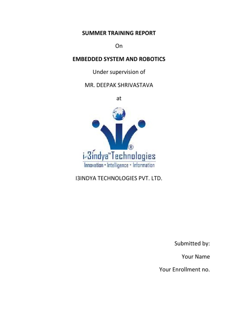 Embedded System and Robotics Report | PDF | Microcontroller ...