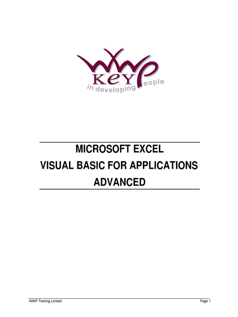 Excel All Versions - Level 7 Course Book Revised PDF | PDF | Visual Basic For Applications ...