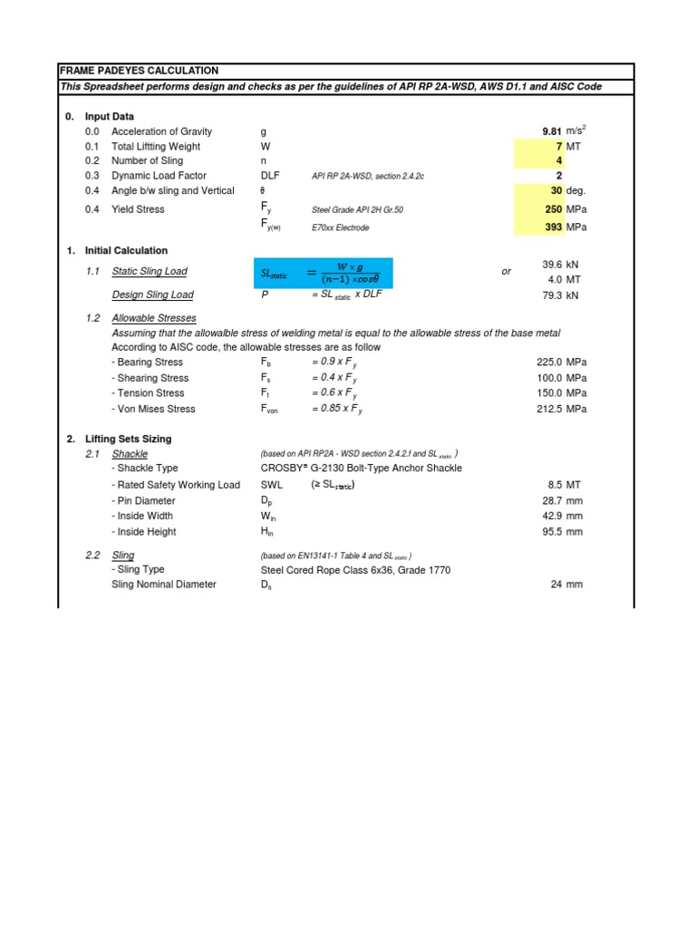 This Spreadsheet Performs Design and Checks As Per The Guidelines of ...
