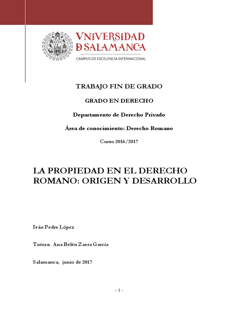 La Propiedad (Derecho Romano) | Descargar gratis PDF | Propiedad | Roma ...