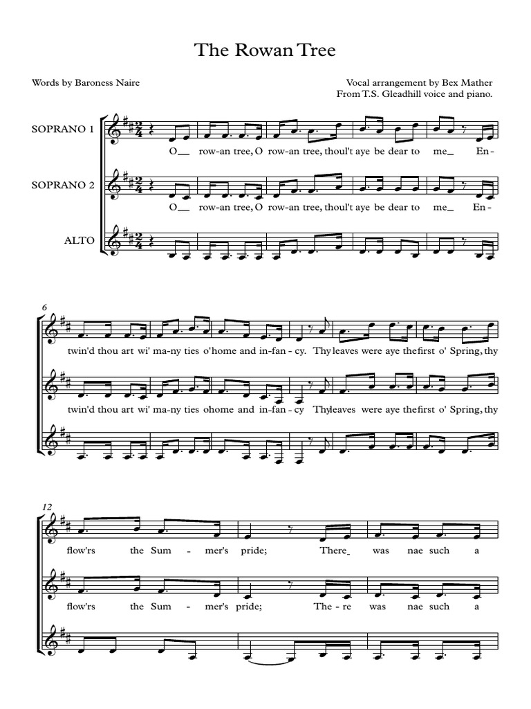 Rowan Tree - Full Score | PDF | Nature | Leisure