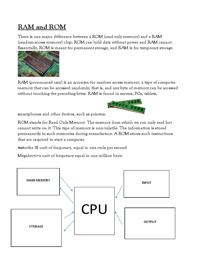 RAM and ROM | PDF
