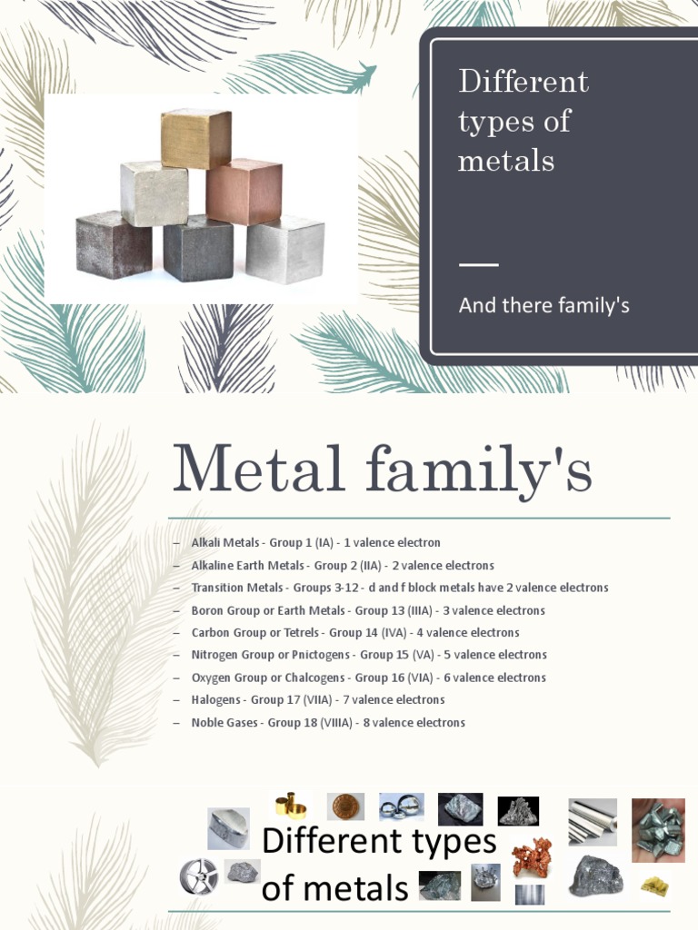 Metal Types and Their Families | PDF
