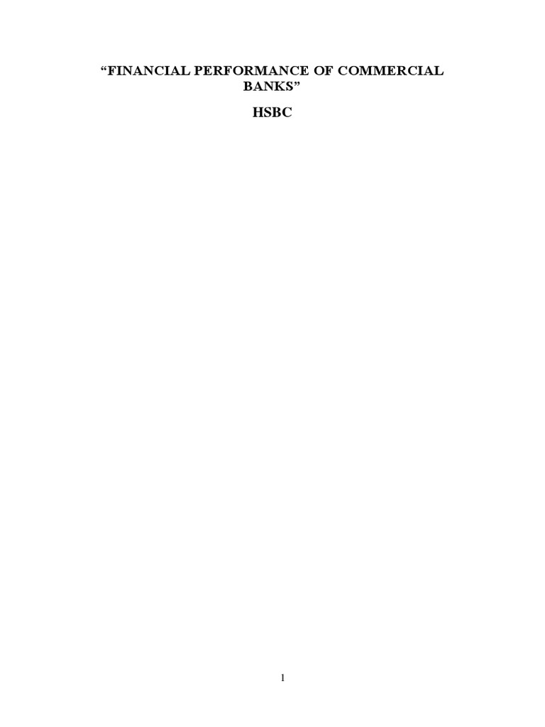 Financial Performance of Commercial Banks | PDF | Hsbc | Banks