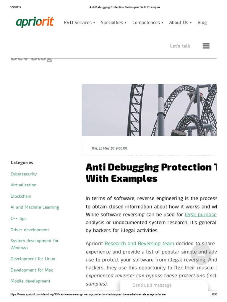 Anti Debugging Protection Techniques With Examples PDF | PDF ...