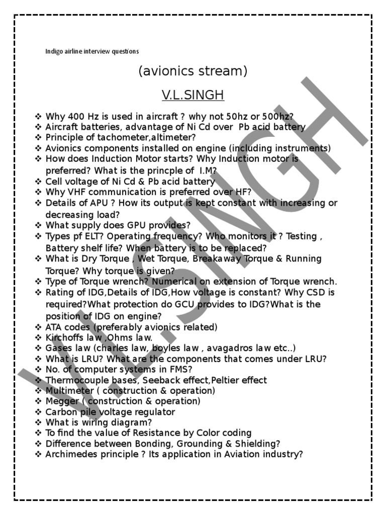 Indigo Airline Interview Questions 2012 | PDF | Engines | Aircraft
