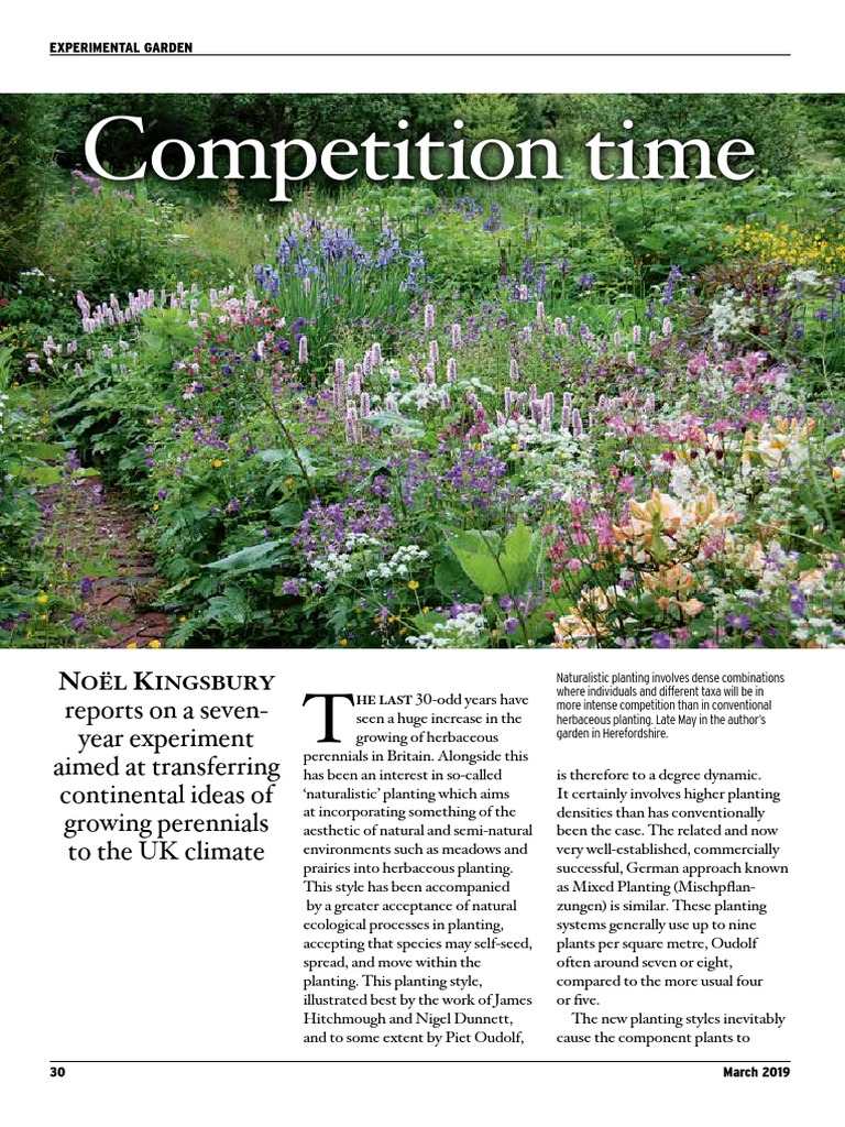 Competition Time | PDF | Perennial Plant | Ecology