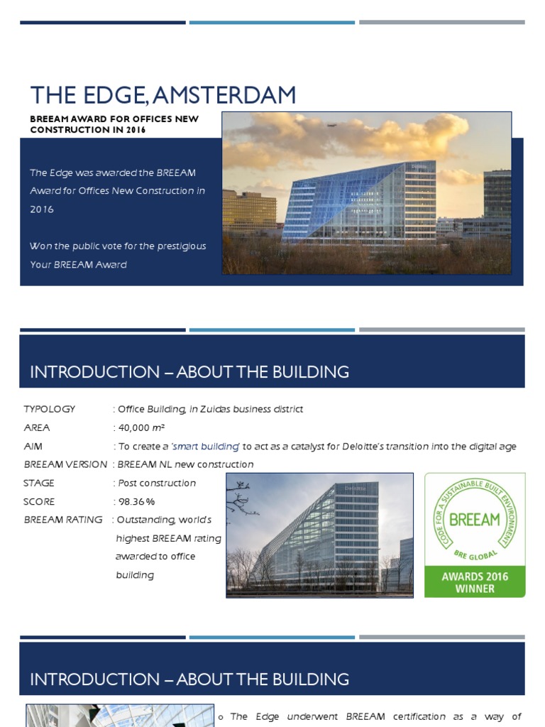 Breeam - The Edge | PDF | Photovoltaic System | Hvac