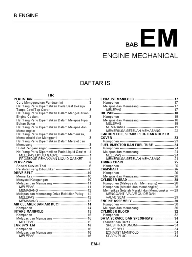 Engine Mechanical | PDF
