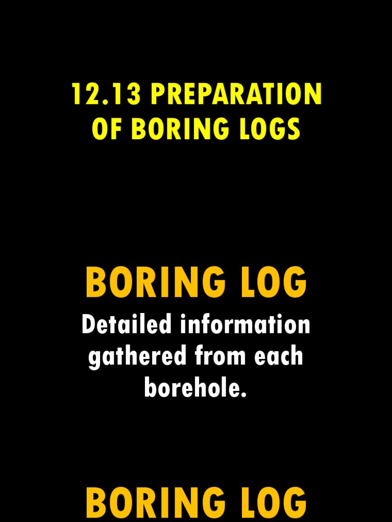12.13 Preparation of Boring Logs | PDF | Seismology | Reflection Seismology
