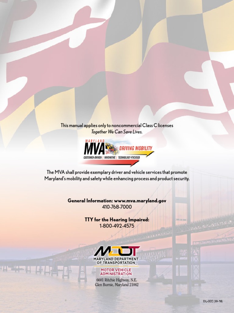 Driver's Manual: Maryland Motor Vehicle Administration | PDF | Driving ...