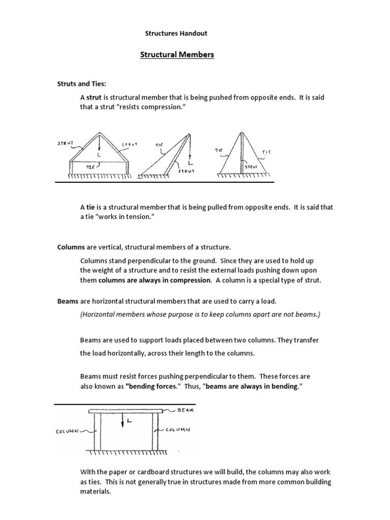 Structural Members: Structures Handout | PDF