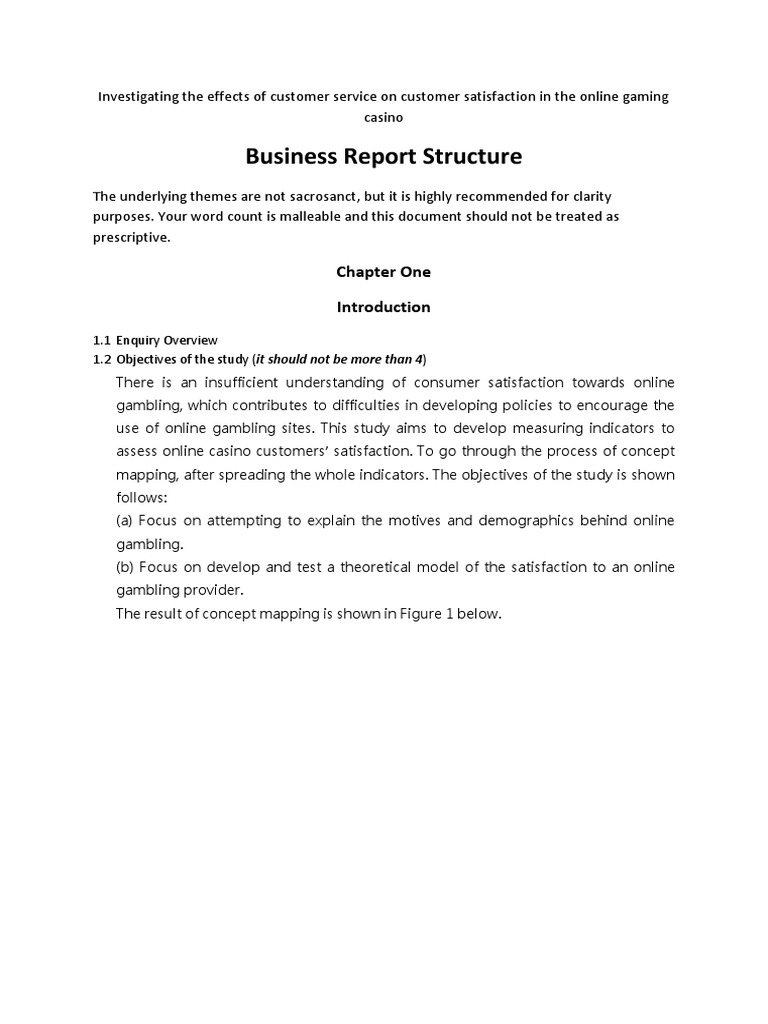Business Report Structure: Chapter One | PDF | Customer Satisfaction ...