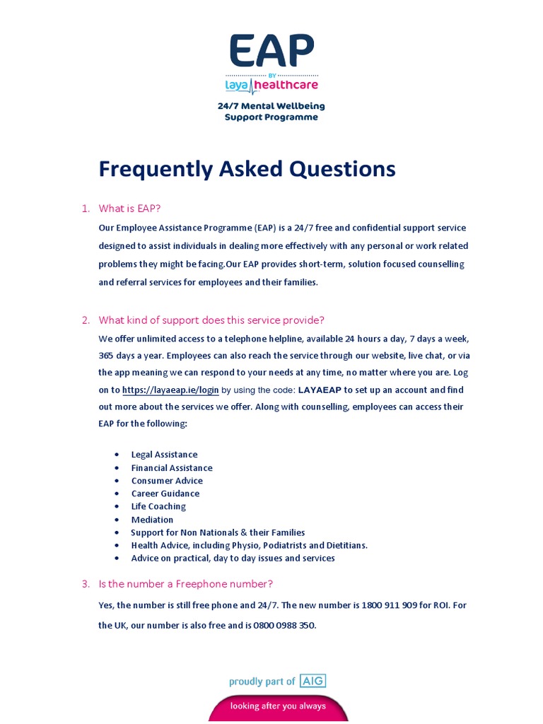 Eap Faq PDF | PDF | Psychotherapy | Communication