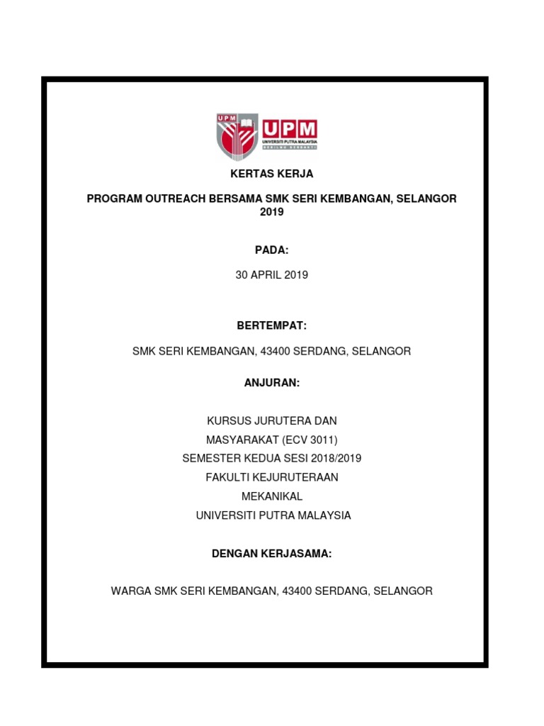 Contoh Cadangan Kertas Kerja | PDF