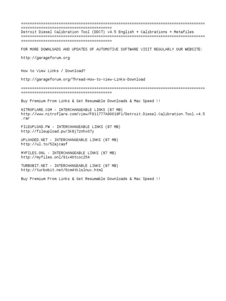 Detroit Diesel Calibration Tool v4.5 | PDF | Software | Computing