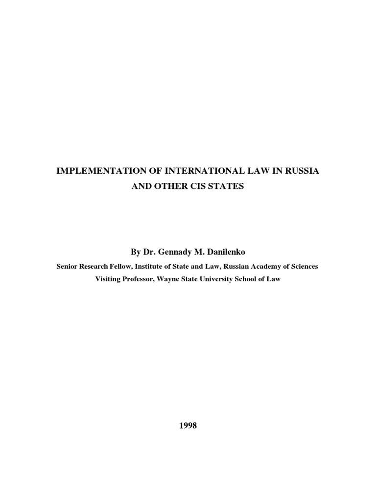 Soviet Law Danilenk | Download Free PDF | International Law | United ...