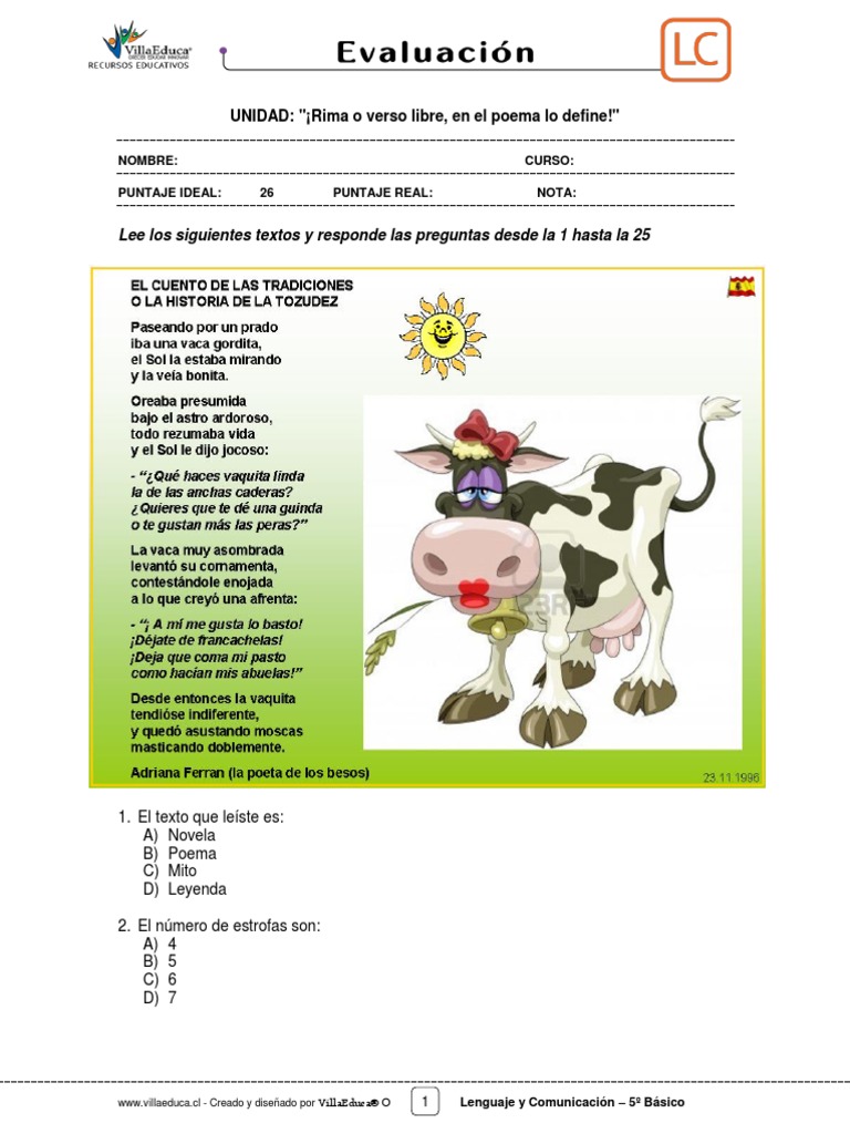 5 Basico - Evaluacion Poesia | PDF | Medusa