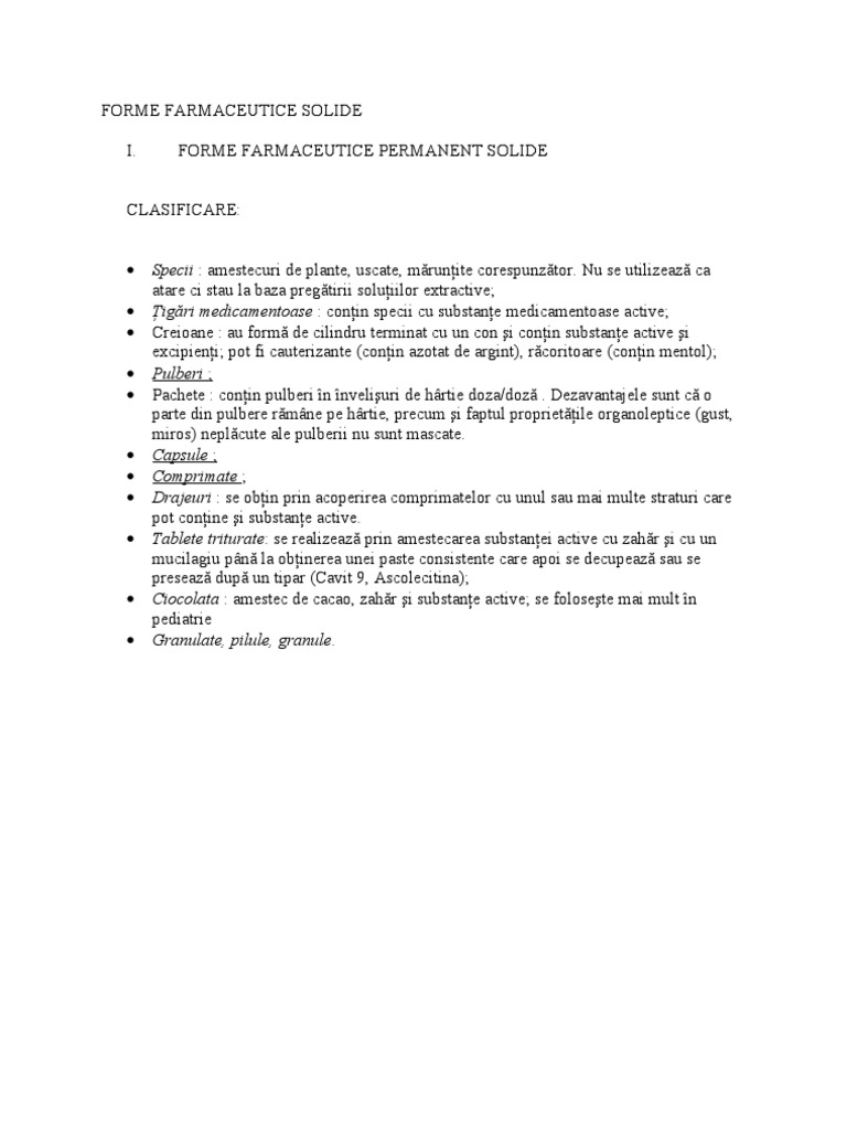 Forme Farmaceutice Solide | PDF