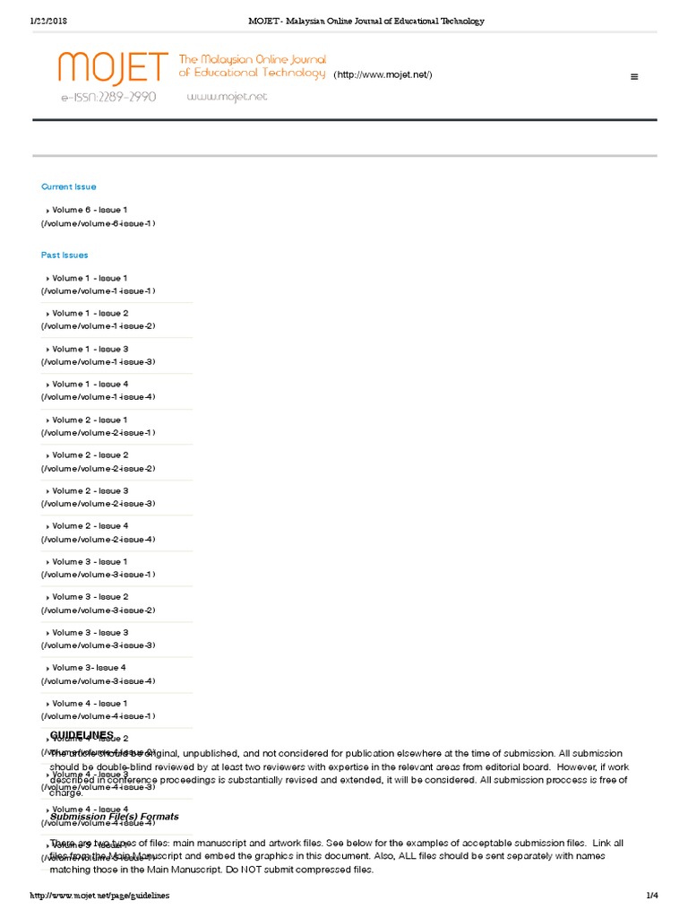 MOJET - Malaysian Online Journal of Educational Technology PDF | PDF ...