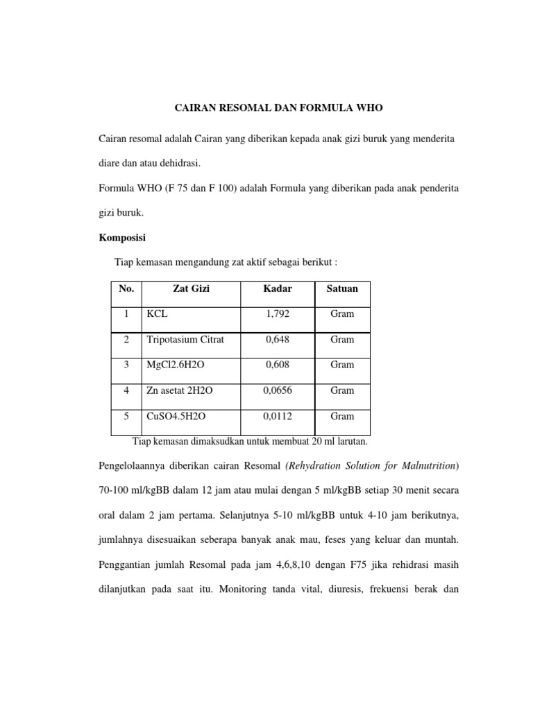 Cairan Resomal | PDF