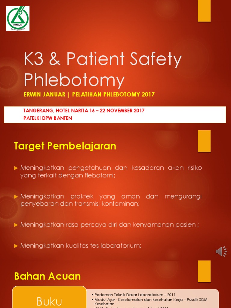 K3 Patient Safety Phlebotomy Pdf
