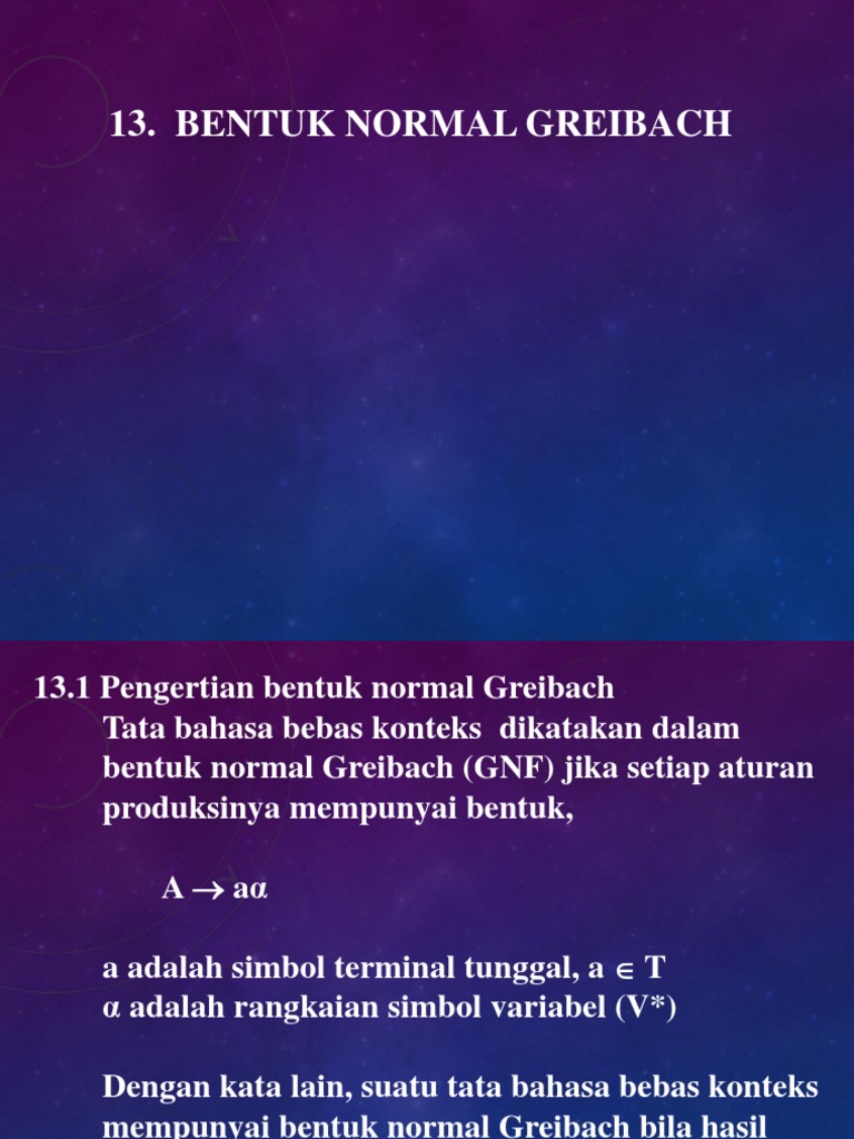 Bentuk Normal Greibach | PDF