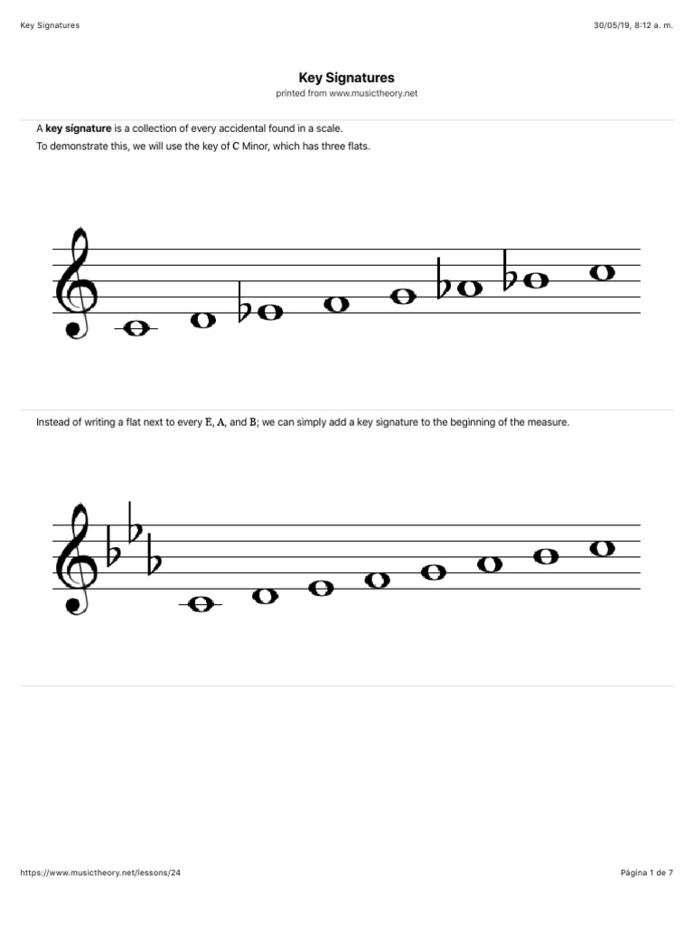 Key Signatures | PDF | Pitch (Music) | Elements Of Music