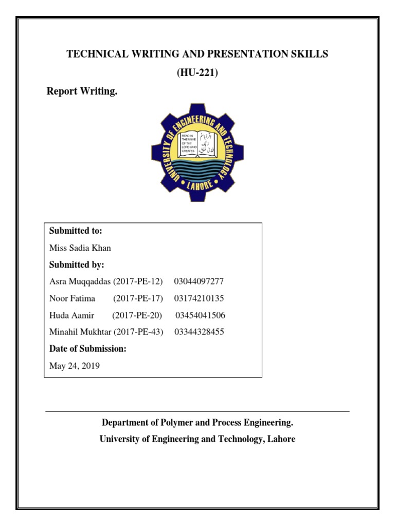 Title Page Technical Writing | PDF