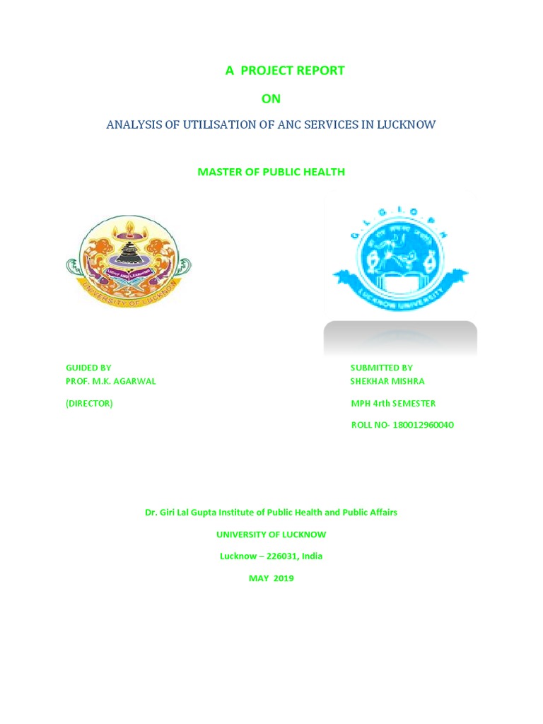Analysis of Utilisation of Anc Services in Lucknow | PDF | Maternal ...