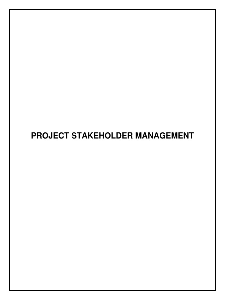 Stakeholder Management Processes Explained | PDF | Data Analysis ...