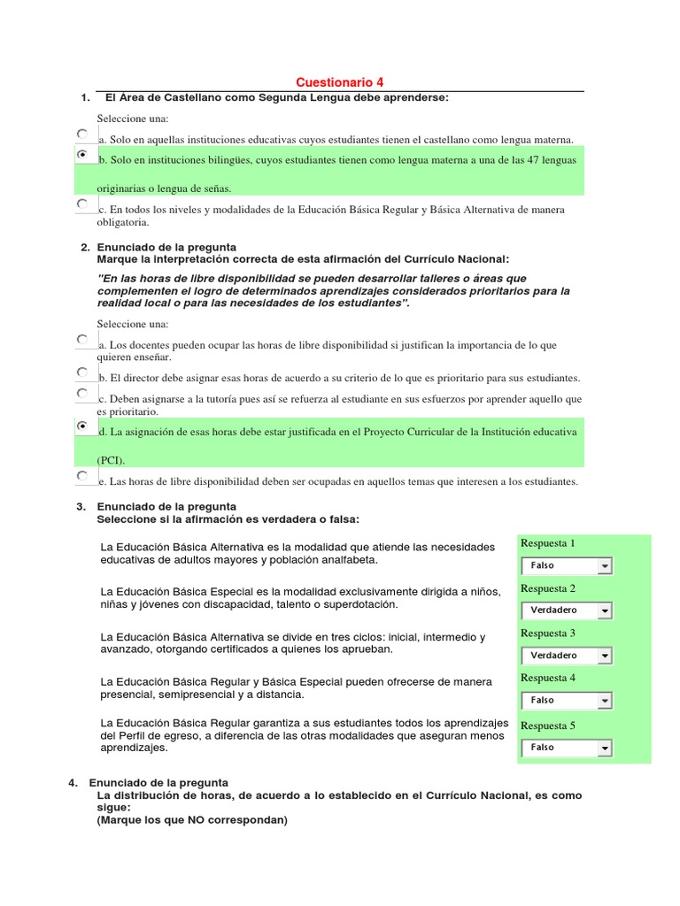 Evaluación del Área de Castellano en Educación | PDF | Plan de estudios ...