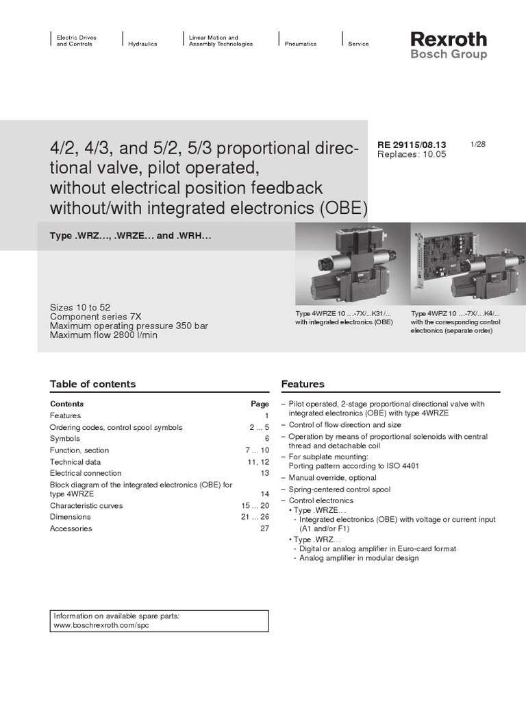 4WRZE | PDF | Valve | Amplifier
