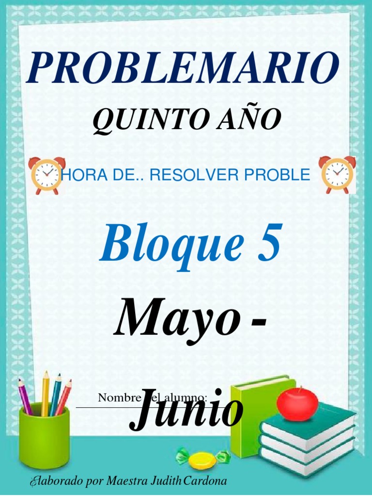 JUDITH PROBLEMARIO 5° Magdalena | PDF | Business | Naturaleza