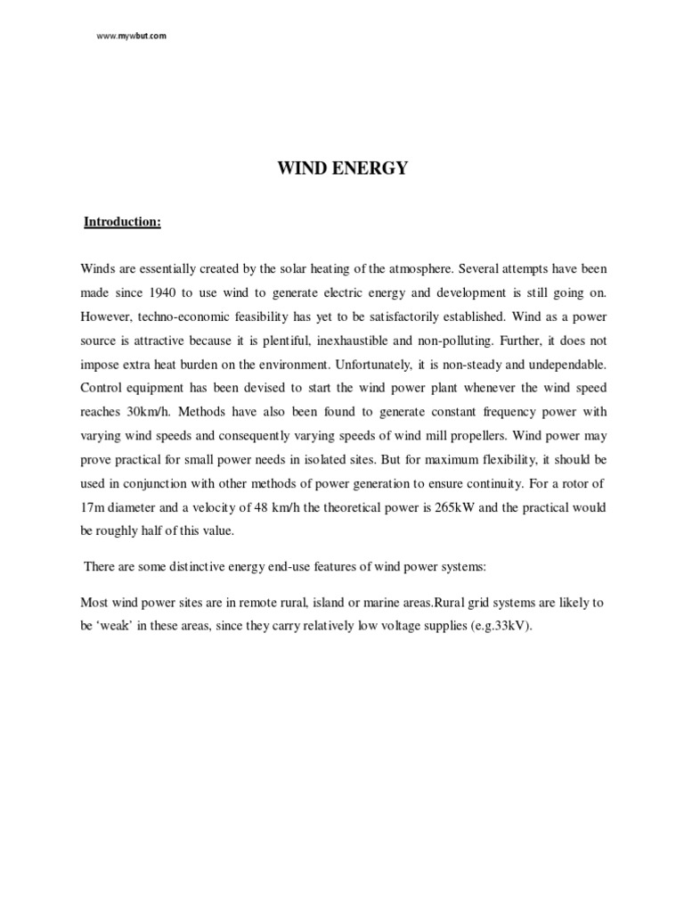 Wind | PDF | Wind Turbine | Wind Power