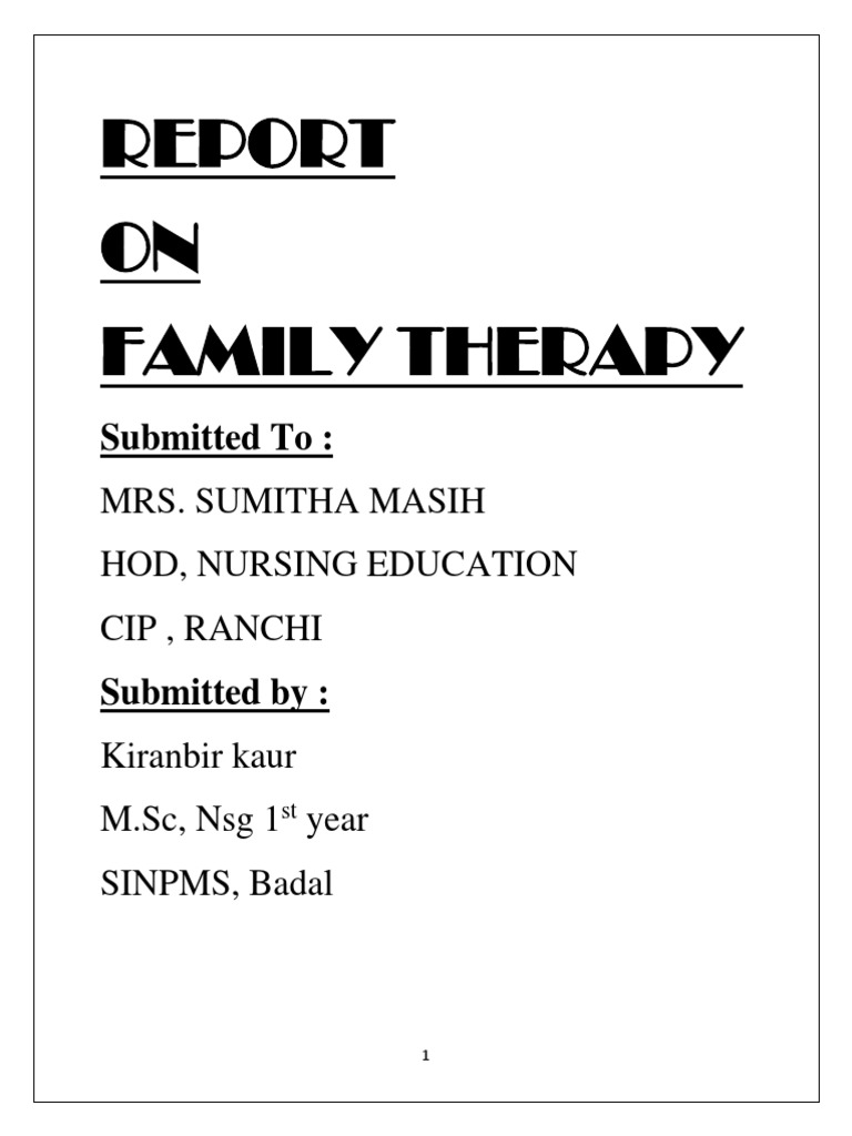 Family Counselling | PDF | Family Therapy | Psychotherapy