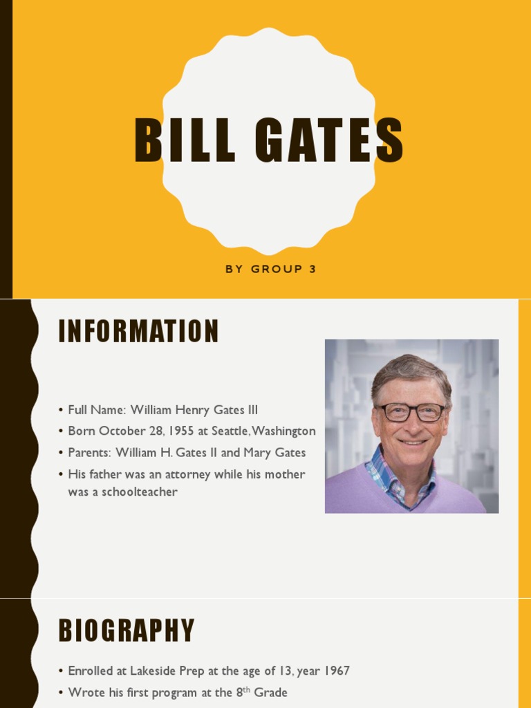 Bill Gates: Biography and Achievements | PDF | Social Science