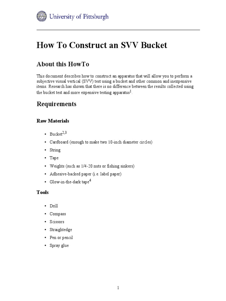 SVV Bucket How To PDF | PDF | Adhesive | Tools