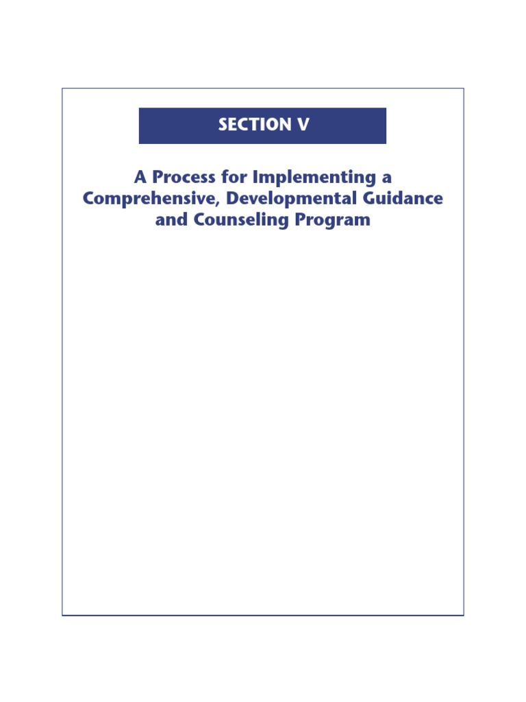 Guidance Text Section5 | PDF | School Counselor | Needs Assessment