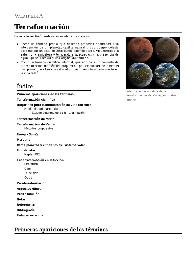 Terraformación | PDF | Ciencia planetaria | Astronomía