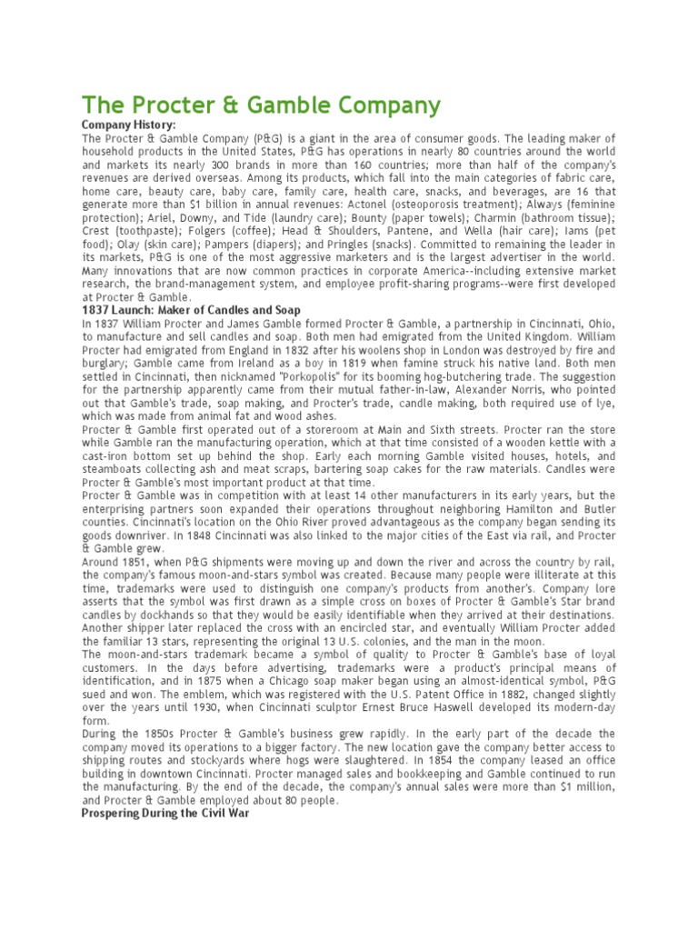 The Procter | PDF | Procter & Gamble | Business