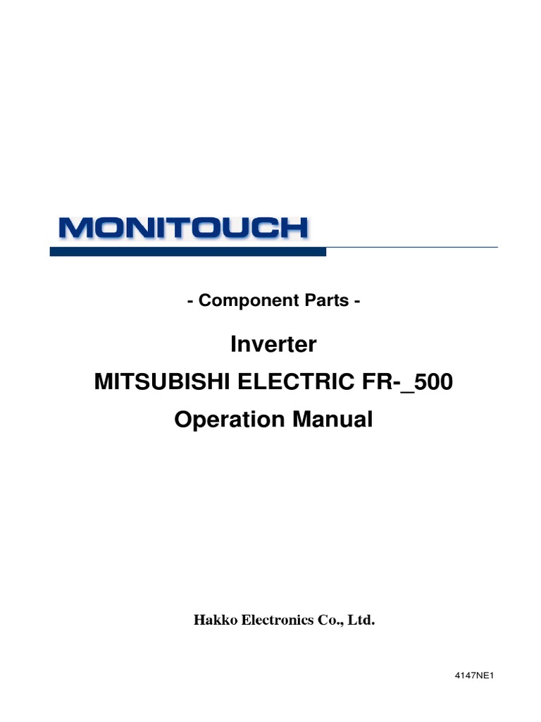 Mitsubishi FR - 500 Operation Manual | PDF | Random Access Memory ...